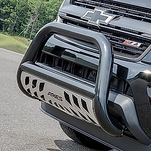 ARIES B35-3012 3-Inch Black Steel Bull Bar, No-Drill, Select Ford F-250, F-350, F-450, F-550 Super Duty