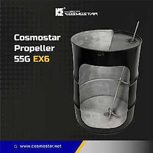 Cosmostar Stainless Steel Mixing Expandable Blade 55 Gallon Paint Mixer Stirring Propeller Tools for Paint Epoxy, Resin, Silicone Stirrer Paddle with ⌀0.47” Shaft Rod (3 Blades Propeller)