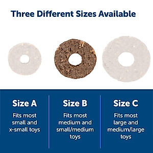 PetSafe® Natural Rawhide Treat Ring Refills, Size B, Peanut Butter Flavor, Replacement Treats Busy Buddy Treat Ring Holding Toys