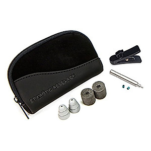 Etymotic Research ER23-HF3-BLACK Noise-Isolating In-Ear Earphones with 3 Button Microphone Control,Black,With Mic