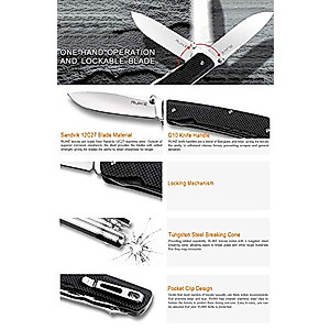 Ruike Multitool Small Pocket Knife for men Folding Camping Knife EDC Utility Outdoor Gear 17c27 Cool Steel Screwdriver LD51