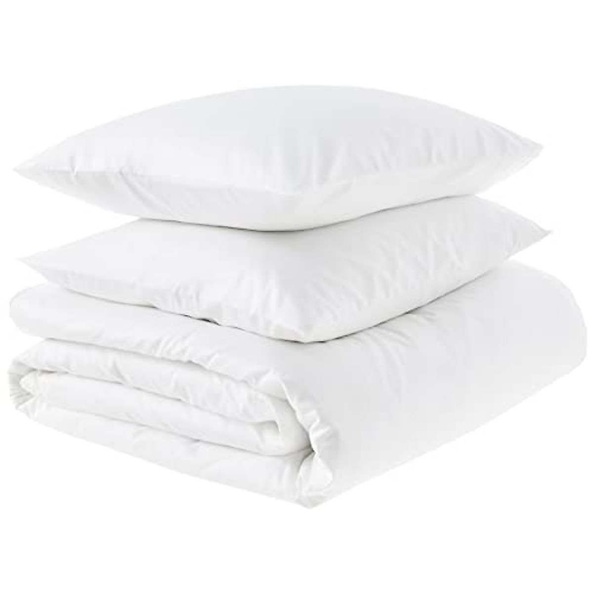 Amazon Aware 100% Organic Cotton 300 Thread Count Duvet Cover Set - White, Full/Queen