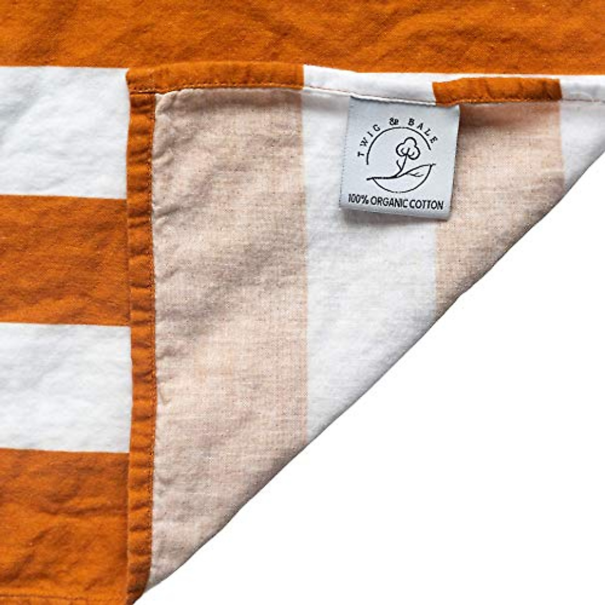 TWIG & BALE Austin Texas Baby Blanket Organic Cotton Muslin Swaddle Blanket - 47" x 43" - Texas Baby Gift for Boys Girls Fans of UT Receiving Blankets