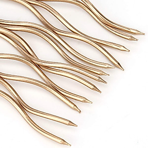 LUTER 24pcs Metallic Birthday Candles in Holders Spiral Birthday Cake Candles Long Thin Cupcake Candles for Birthday Wedding Party Decoration (Champagne)