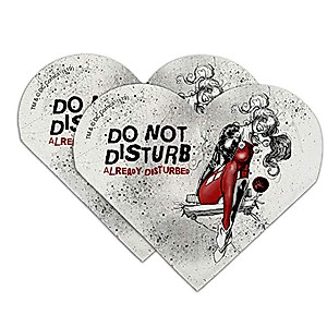 Harley Quinn Already Disturbed Heart Faux Leather Bookmark - Set of 2