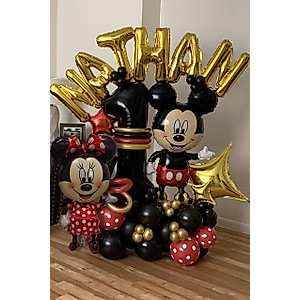 BWW 2 Pack 45inch Giant Jumbo Size Cartoon Airwalker Balloons Micke Minni Character Foil Balloons for Kids Birthday Party Decoration Supplies