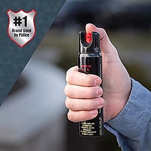 SABRE Magnum 120 Pepper Spray, 35 Bursts, 12-Foot (4-Meter) Range, Extra Large 92.4 Gram Canister, Wide Cone Spray Pattern, UV Marking Dye, Twist Lock Safety, Black