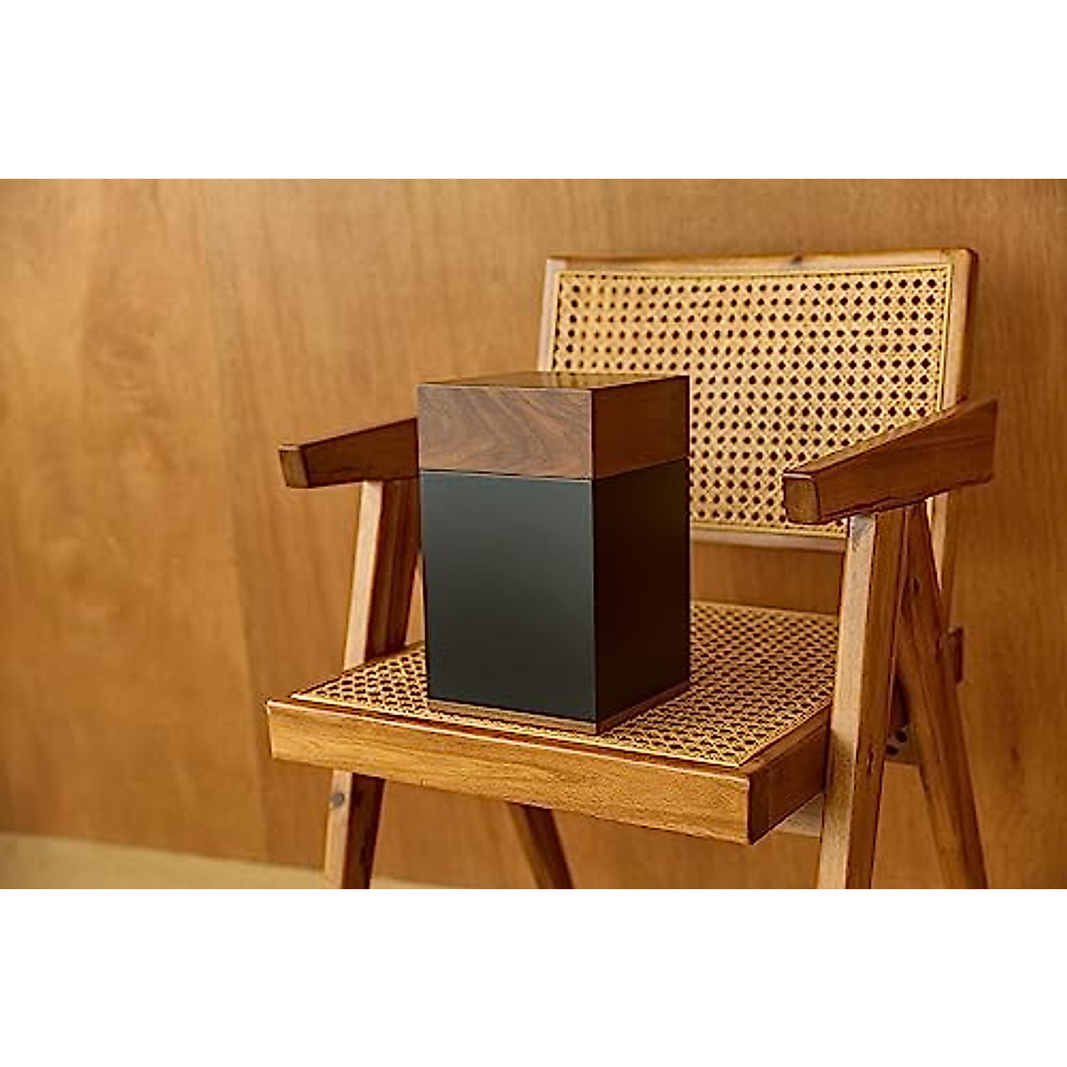 AspenStudio Walnut Wood Urn for Human Cremation Funeral Handcrafted Solid Wood Urn with Bag for Storage for Adult Human Ash Ashes Urn Decorative Urns with lids TSA Approved Solid Wooden urn