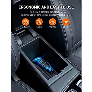 AstroAI Digital Tire Pressure Gauge 150 PSI 4 Settings for Car Truck Bicycle with Backlit LCD and Non-Slip Grip Car Accessories, Blue