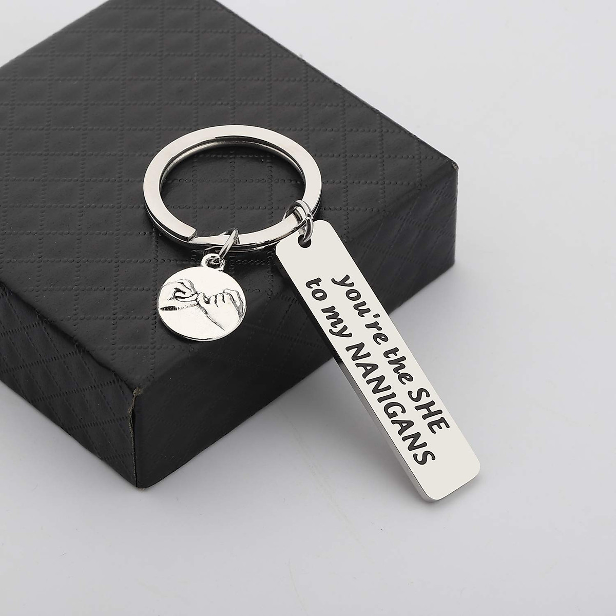 Gzrlyf Friendship Keychain You are the She to My Nanigans BFF Gifts for Best Griends Bestie Gifts (You're the SHE to my NANIGANS)