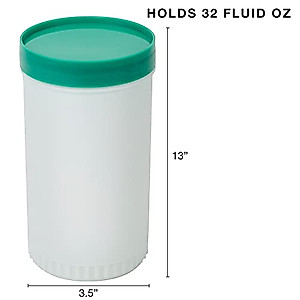 Cocktailor 32 FL OZ. Colorful Juice Pouring Spout Bottle | Plastic Barware for Bars & Event | 7 Count - 1 Bottle per Color