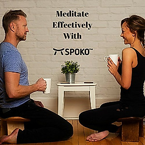 SPOKO Meditation Bench, Travel Version, The Original Posture Certified Wood Kneeling Stool, Best Ergonomic Wooden Chair, Perfect Low Seat for Meditations, Yoga, Prayer, Seiza and Kids, no Cushion