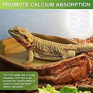 4 Pcs UVB Reptile Light 10.0, Reptile UVB Bulb, UVB Bulb for Desert Tropical/Sub Tropical Reptiles Fluorescent Simulation Color Reptile UVB Light for Turtle, Bearded Dragon, Lizard, Gecko (26 Watt)