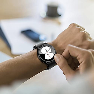 [5+5Pack] Samsung Galaxy Watch 5 2022 & Watch 4 2021 Screen Protector and Case 44mm, Kakufunny Anti-Fog Face Cover Tempered Glass Film & Hard PC Protective Bumper for Galaxy Watch 44 mm, Accessories