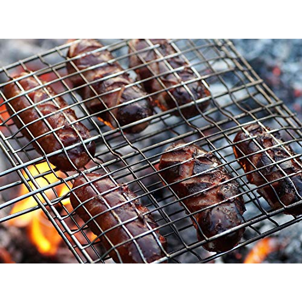 5 Pcs Kabob Grilling Baskets Set Kebab Grilling Baskets Nonstick Fish Grill Basket Rack Stainless Steel BBQ Tool Grilling Accessories for Fish Vegetable Steak Shrimp Veggies Kabob Barbecue Skewers