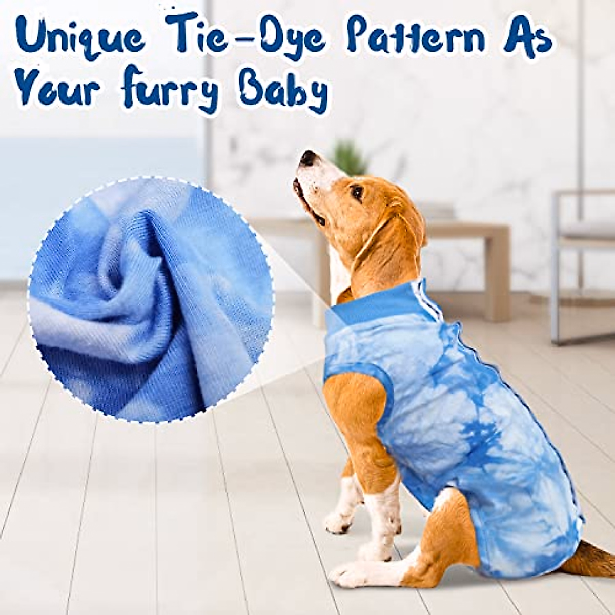 Dog Surgery Recovery Suit, Tie Dye Pet Surgical Suit for Female, Cone E-Collar Alternatives After Spay Abdominal Wounds Protector, Neuter Dog Anti-Licking Onesie for Small Medium Large Dogs, X-Large