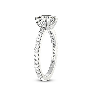 FRIENDLY DIAMONDS Diamond Ring Gift For Mom 3 Ct IGI Certified Emerald Shape Lab Grown Diamond Ring | 14K Or 18K White, Yellow Or Rose Gold | Zoey Eternity Lab Diamond Ring | FG-VS1-VS2 Quality