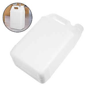 TOPPERFUN 5L HDPE Plastic Jugs Empty Bottle Jug with Airtight Lids Water Container Home and Commercial Use Water Storage Containers for Water, Soaps, Detergents, Liquids White