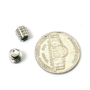 Pro Bamboo Kitchen 25pcs 1/4-20 x 1/4" Hexagon Hex Socket Set Screws 304 Stainless Steel Full Thread Cup Point Grub Screws