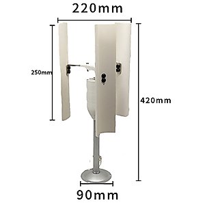 DIY Three-phase Permanent Magnet Generator, 3-Blade Vertical Axis Wind Turbine Model Wind Power 12V 30W Teach Model