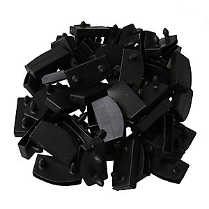 RDEXP 50Pcs Plastic Bed Slat End Caps Holders Replacement for Holding and Securing 5.4x0.9cm Wooden Slats Bed Base Black