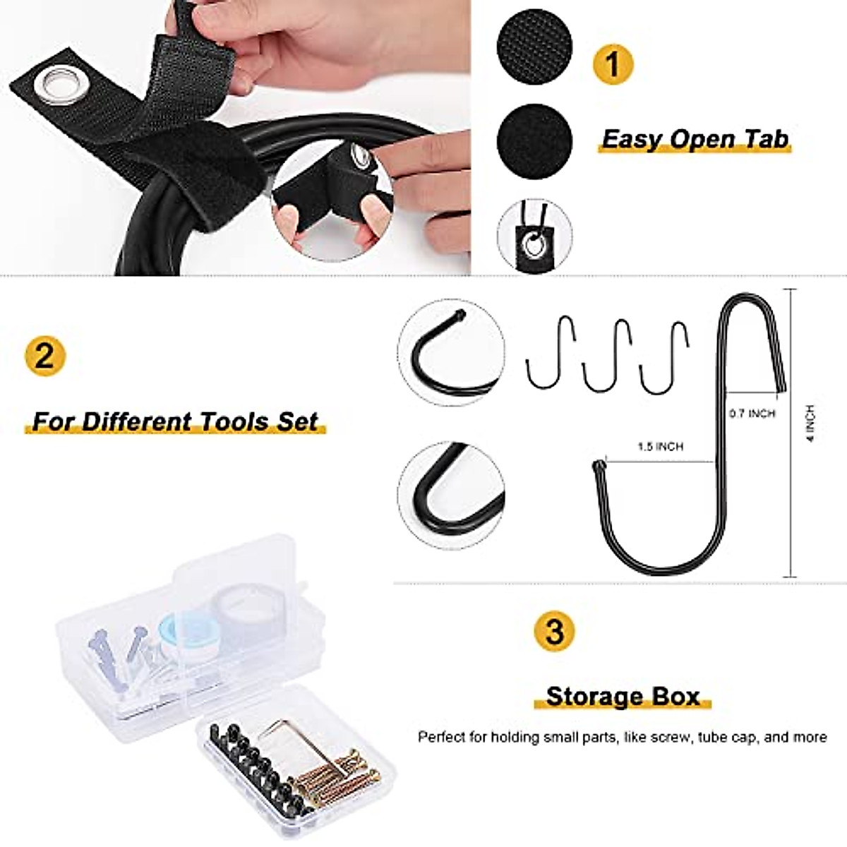 Jeasor Heavy Duty Floating Power Tool Organizers, Metal Holder Wall Mount Storage Rack for Tools, Premium and Sturdy Drill Rack, Multifunctional Garage Tool Rack, and Perfect for Screwdriver Holder
