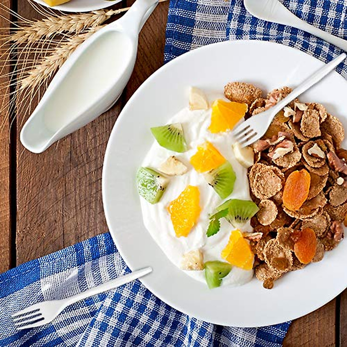 [400 Count] Settings Plastic White Forks, Practical Disposable Cutlery, Great for Home, Office, School, Party, Picnics, Restaurant, Take-Out Fast Food, Outdoor Events, Or Every Day Use, 1 Box