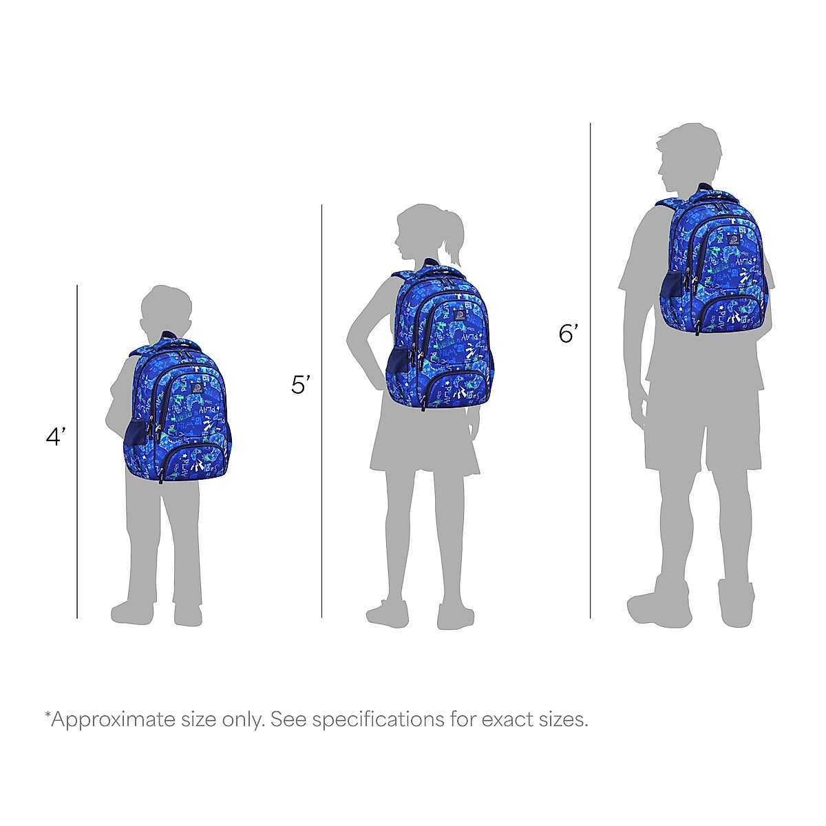 MYGOO Kids Backpack for Boys | Primary School Backpack for Teen | Doubleday Collection | 17" tall | Gamer Blue