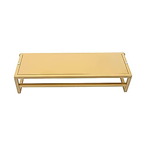 Gdrasuya10 Wall Mounted Clothes Rack with Top Shelf, Gold Garment Rack Display Rack Metal Cloths Rack Space-Saving Clothing Storage Rack for Commercial Home, 31.49 x 10.23 x 6.69 In