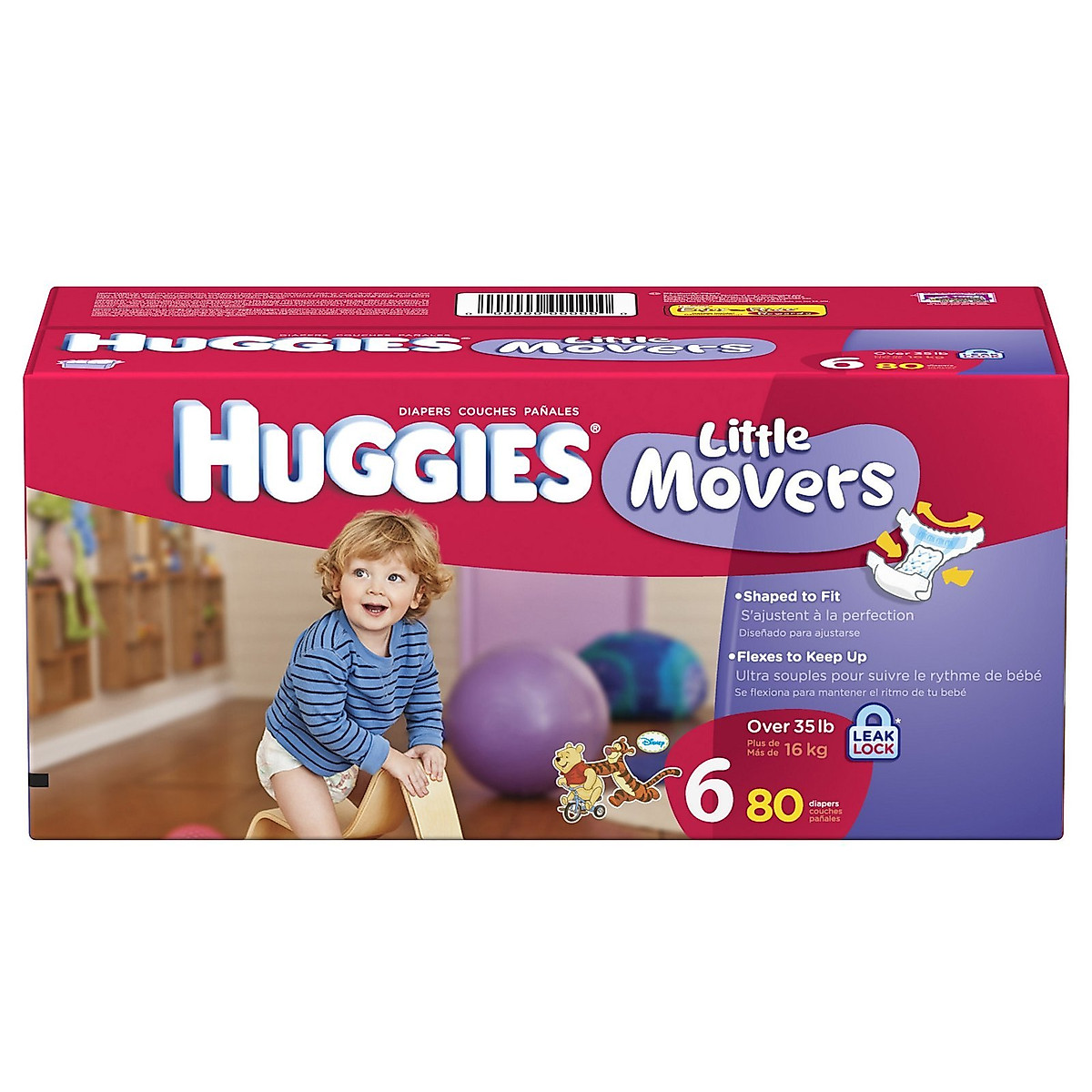 Huggies Little Movers, Size 6, 80 Count (Packaging May Vary)