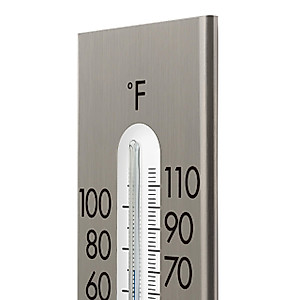 La Crosse 204-1523-INT 9 inch Stainless Steel Analog Vertical Thermometer