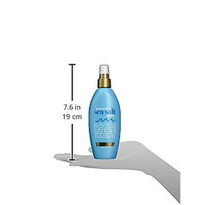 OGX Argan Oil of Morocco Hair-Texturizing Sea Salt Spray, Curl-Defining Leave-In Hair Styling Mist for Tousled Beach Waves and Textured Hold, Paraben-Free, Sulfate Surfactants-Free, 6 fl oz
