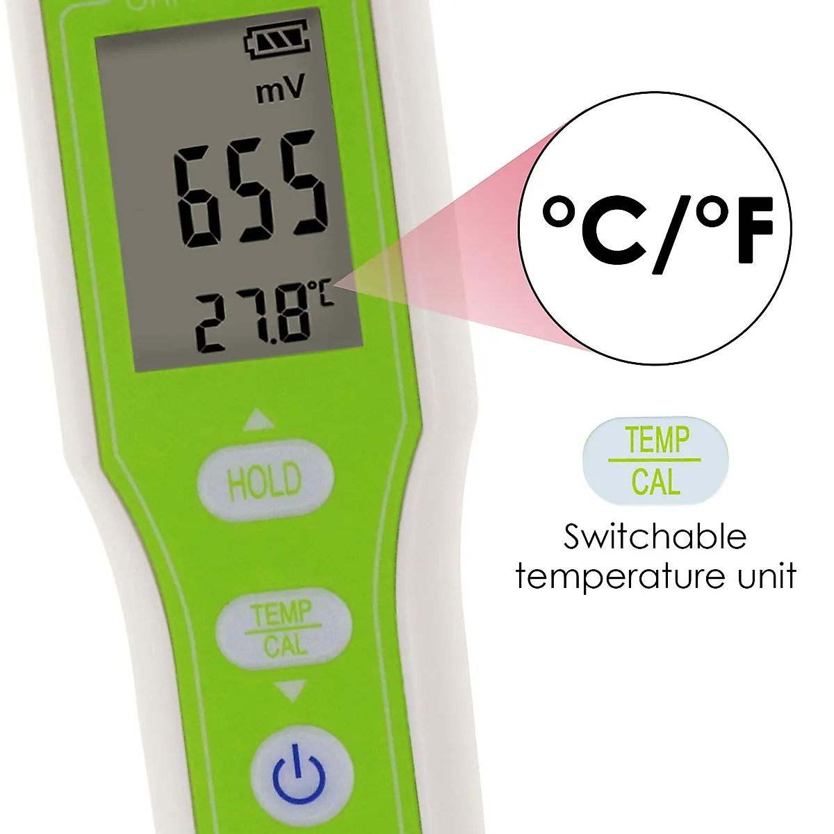 Pensize ORP Tester -1200~1200mV with ORP Calibration Buffer Powder for Water Quality Measurement ±2mV High Accuracy Oxidation Reduction Potential Meter