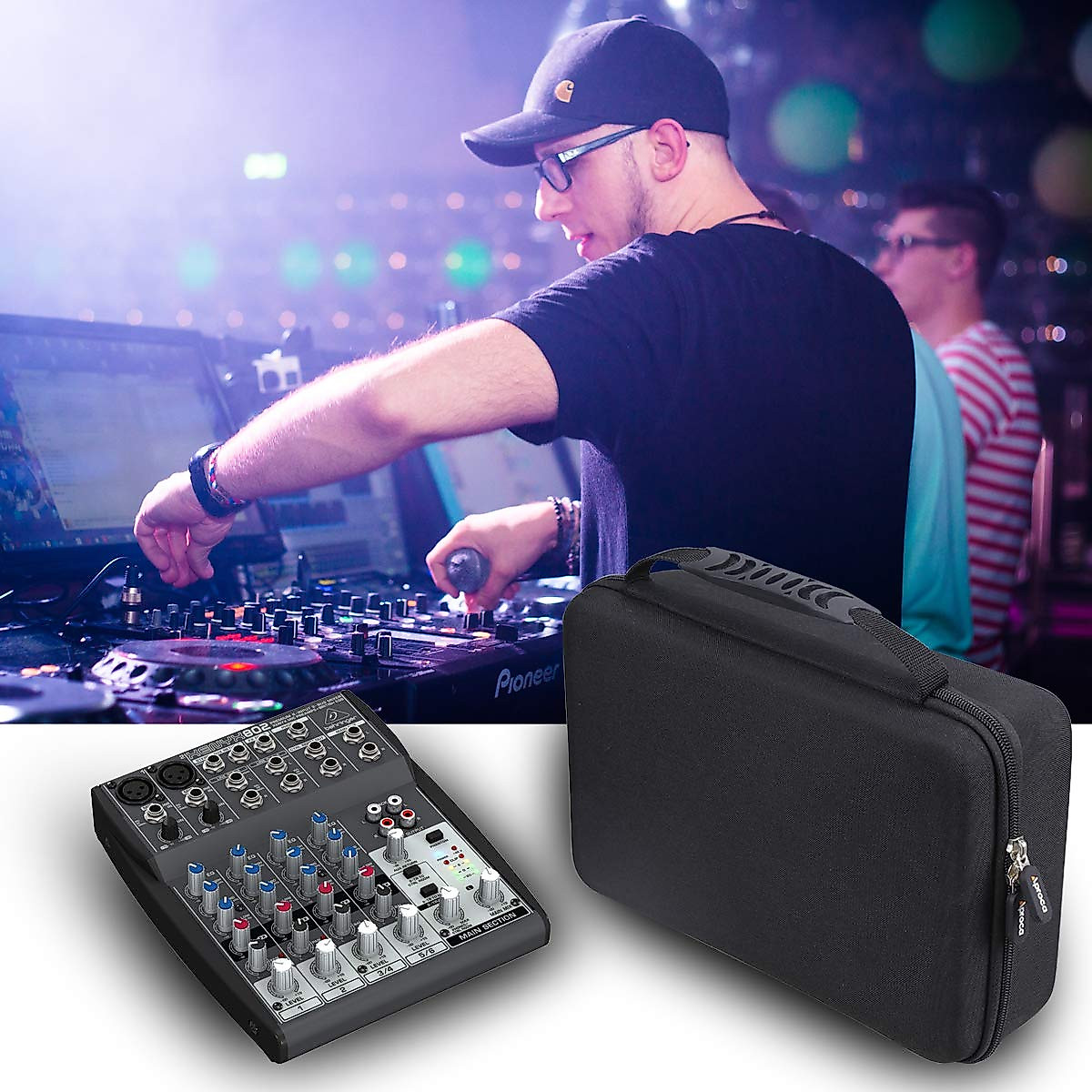 Aproca Hard Storage Travel Case, Fit for Behringer FLOW 8 / Xenyx 802 Premium 8-Input Digital Mixer