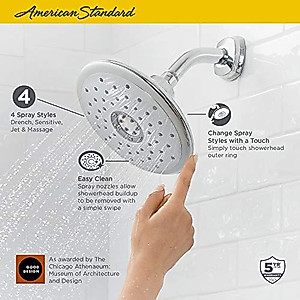 American Standard 9035374.002 Spectra+ Touch 4-Function Shower Head, 2.5 GPM, Polished Chrome
