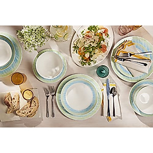 Dinnerware Set, Fine Bone China, 16 Pieces, Plates and Bowls set, Service for 4, Chelsea, Microwave Safe, Dish set, Essential Home, Everyday Living, Kitchen Dishes, Dinner set, Giftware