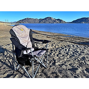 Nice C Outdoor Heated Chair, Heated Camping Chair, Folding Chair, Beach Chair, Wide&Thick Padding, Heavy Duty Cooler, Carry Bag, Cupholder & Side Pockets, 10000mAh Power Bank Included (2 Pack)