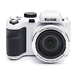 Kodak PIXPRO Astro Zoom AZ421 16MP Digital Camera (White) Bundle with 32GB SD Card and DSLR Camera Accessory (3 Items)