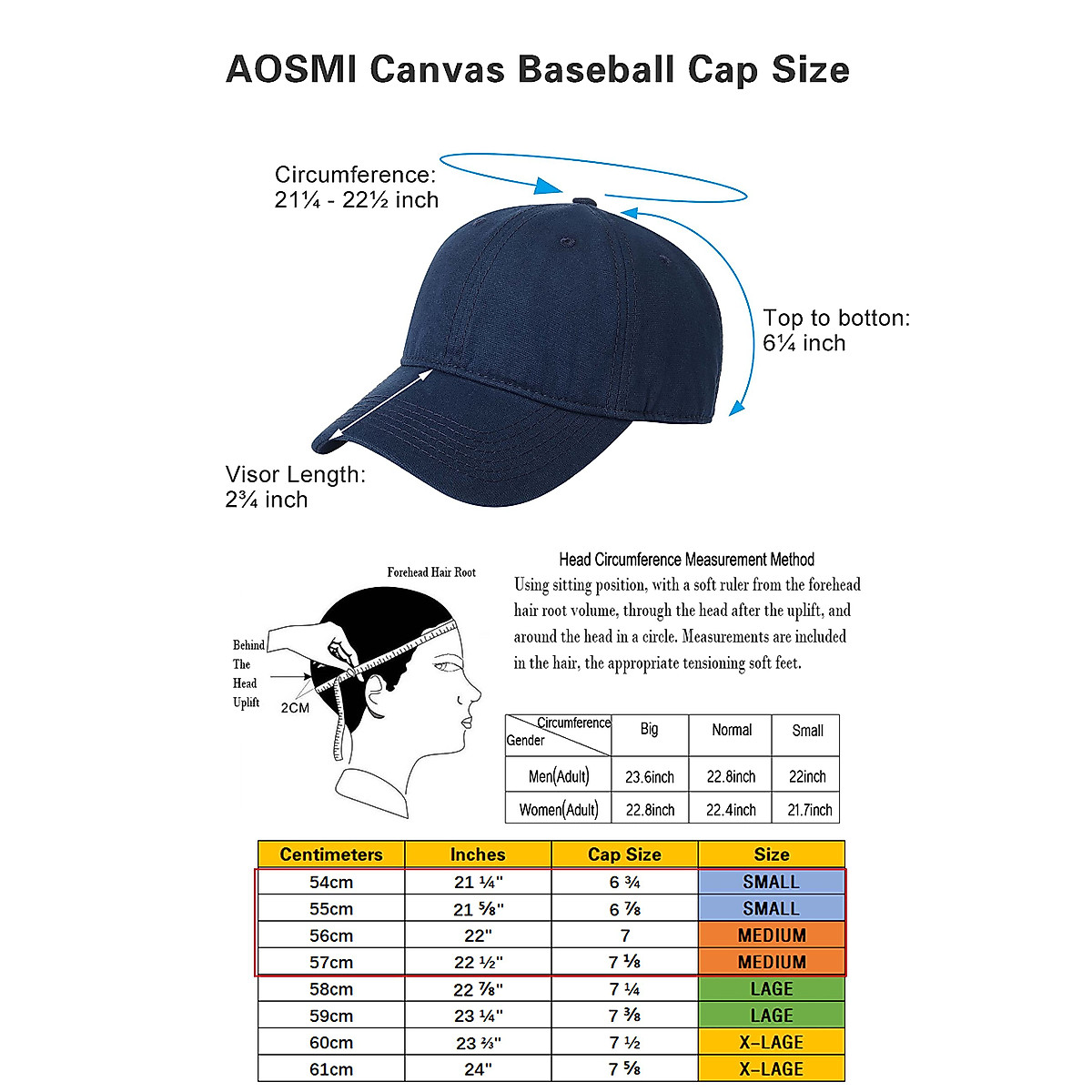 AOMSI Premium Unstructured Soft Cotton Canvas Baseball Cap Casual Dad Hat, Clean Ball Caps Adjustable for Men Women Black