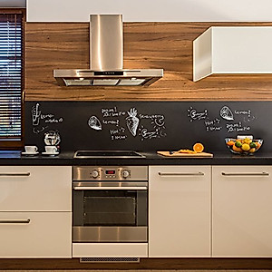 MMFB Black Board Sticker Dry Erase, Chalkboard Wallpaper Stick and Peel Adhesive Roll with 15 Chalks for Wall, Tables, Schools, Home(17.8" X 108", 3 Pack)