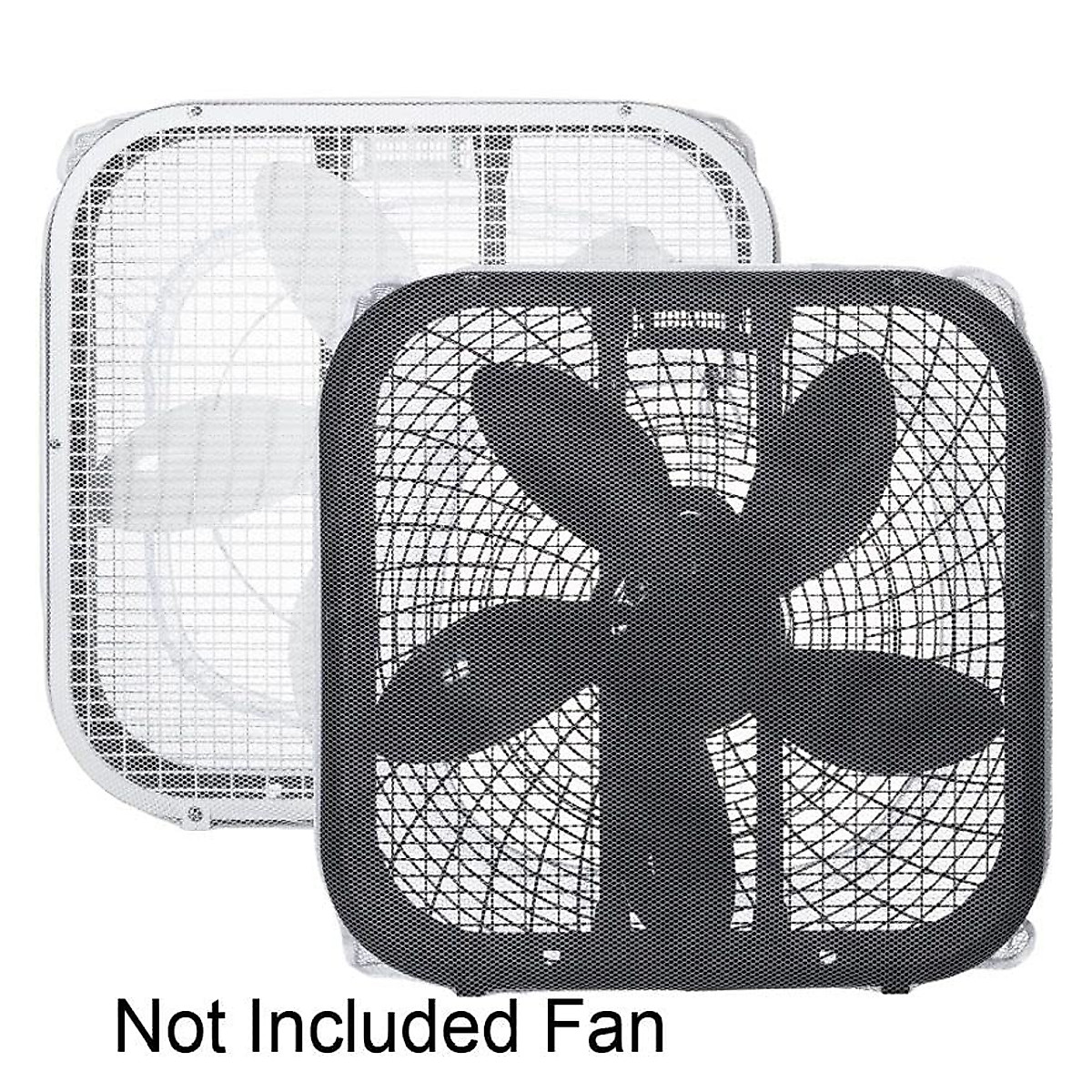 ARAWARA Window Box Fan Covers (Not Included Fan), Mesh Cover for Kid Safe and Finger Protector, Reusable Dustproof Cover, Industrial Fan Cover, Safety Fan Covers, 20 inch Diameter Square Cover, 2 PKS