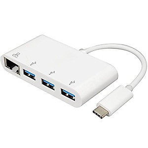 INLAND ProHT USB 3.1 Type C to 3 USB and Ethernet Adapter