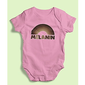 Melanin Rainbow Black History Pride Infant and Toddler Baby Romper Bodysuit Black 6M