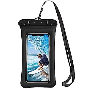 Syking Floating Waterproof Pouch Cellphone Dry Bag Case for Samsung Galaxy Note 20 Ultra S22 Plus S21 S10e S9 Note 10+ A03S A02S A13 A32 A42 A52 A02 A11 A21 A51 A71 5G iPhone 13 12 Pro Max 11 XR-Black