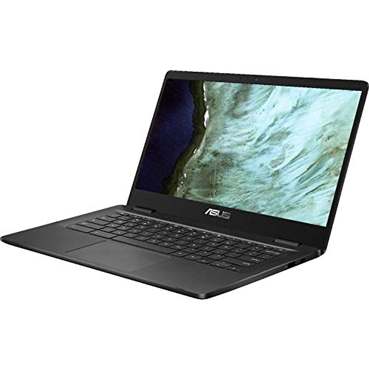 2021 Newest ASUS Chromebook Laptop, 14" HD Non-Touch Display, Intel Celeron N3350 Processor, 4GB Memory, 32GB eMMC SSD, Wi-Fi, Bluetooth, Webcam, Chrome OS, KKE 64GB MicroSD Card, Grey