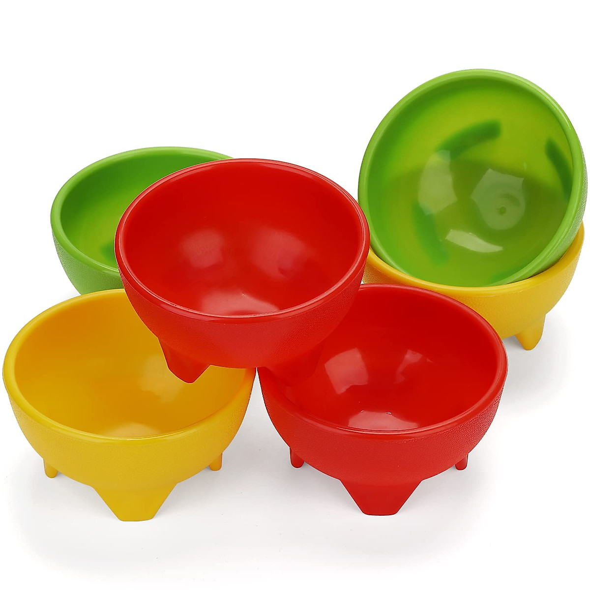 ZEAYEA Set of 18 Salsa Bowls, 12 oz Plastic Dipping Bowls, 4.5" Mexican Party Serving Bowls, Plastic Guacamole Bowls for Condiments, Dipping Sauces, Taco, Snack