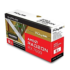 Sapphire 11324-01-20G Pulse AMD Radeon RX 7600 Gaming Graphics Card with 8GB GDDR6, AMD RDNA 3