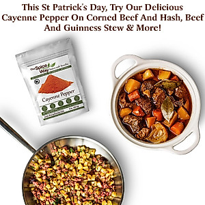 The Spice Way Red Pepper Premium Cayenne Ground - 8 oz - pure chile powder with 80,000 Heat Units