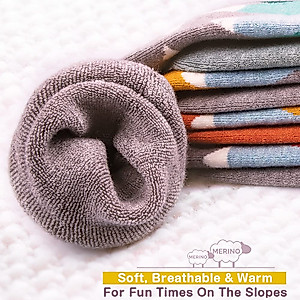 OutdoorMaster Kids Ski Socks - Merino Wool Blend, Over the Calf Design (S, Green - 2)