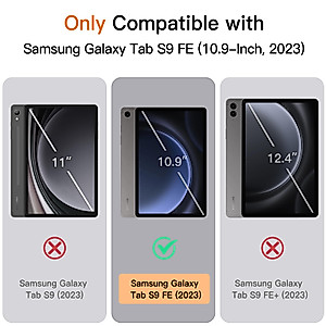 JETech Case for Samsung Galaxy Tab S9 FE 10.9-Inch with S Pen Holder, Soft TPU Tri-Fold Stand Protective Tablet Cover, Support S Pen Charging, Auto Wake/Sleep (Black)